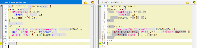 Dan's PowerShell Stuff: PowerShell pretty printer / code cleaner V1
