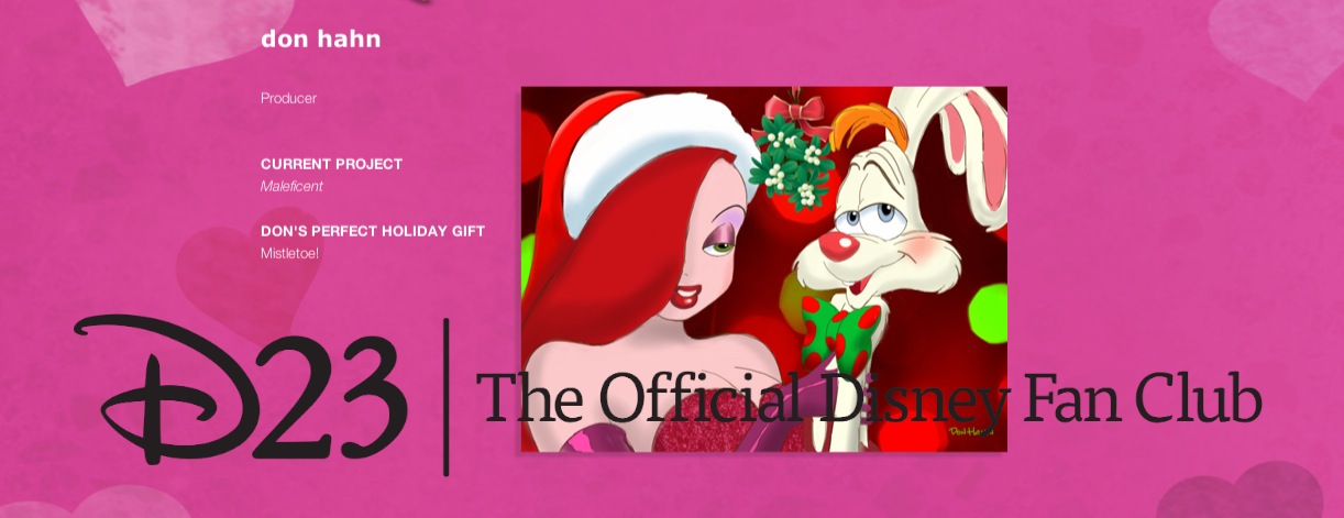 ImNotBad.com - A Jessica Rabbit Site: D23's 23 Days Of Christmas