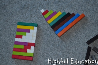 Highhill Homeschool: Cuisenaire Rods - Addition Families