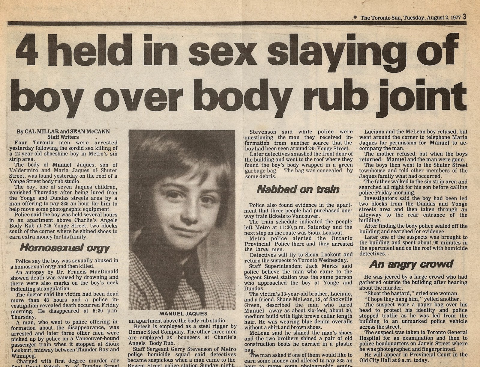 Occupation: Gay: Emanuel Jaques, Toronto Shoeshine Boy Murders and ...