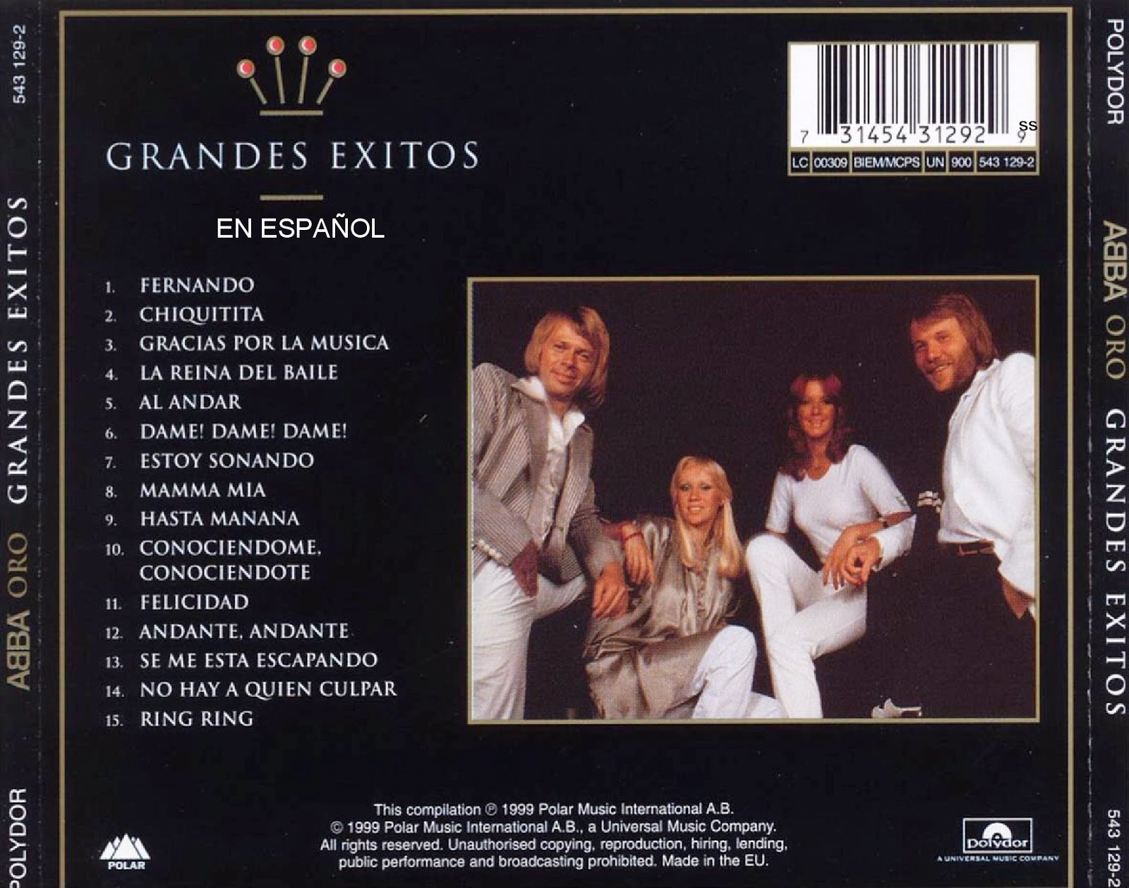 Andrew's Album Art: ABBA - Oro: Grandes Éxitos (1999)