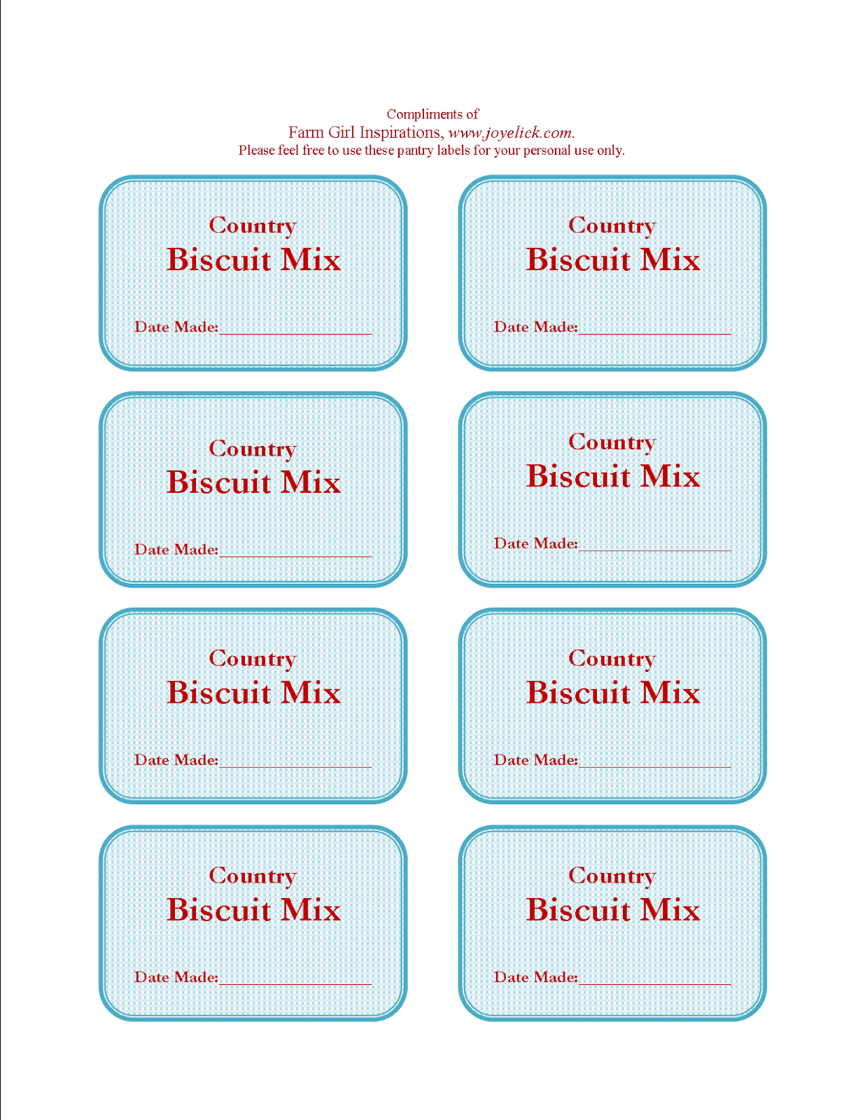 Homemade COUNTRY BISCUIT MIX: The frugal farm girl's DIY ready-made mix ...