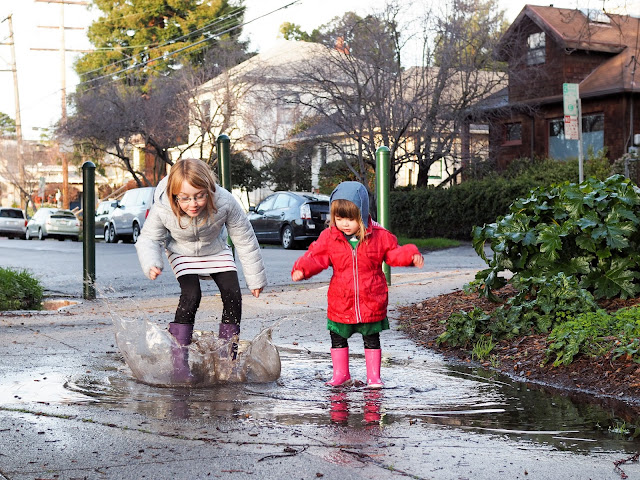 Little Hiccups: Puddle Fun on a Winter's Day