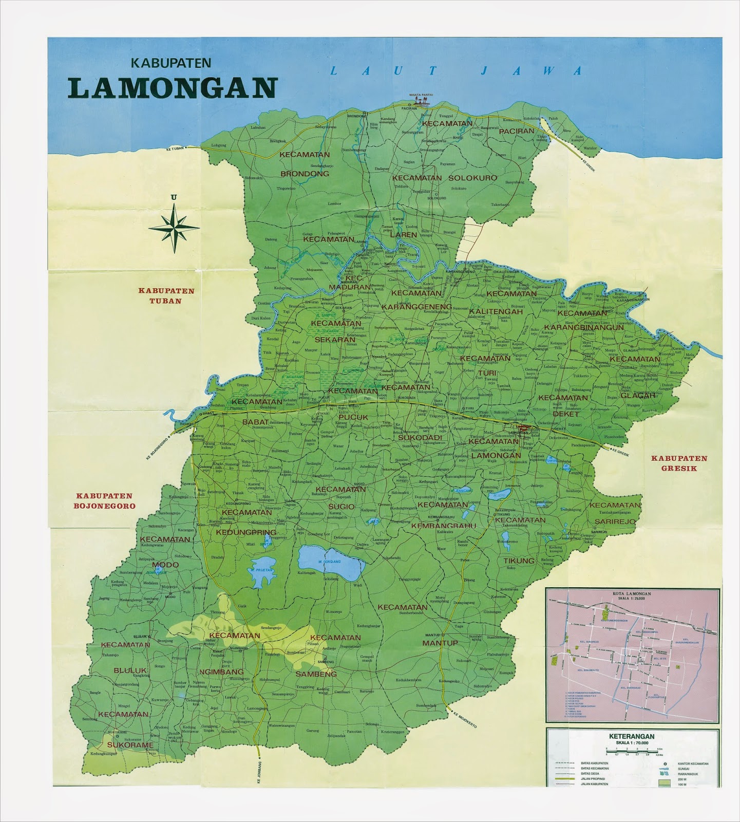 Peta Kota: Peta Kabupaten Lamongan