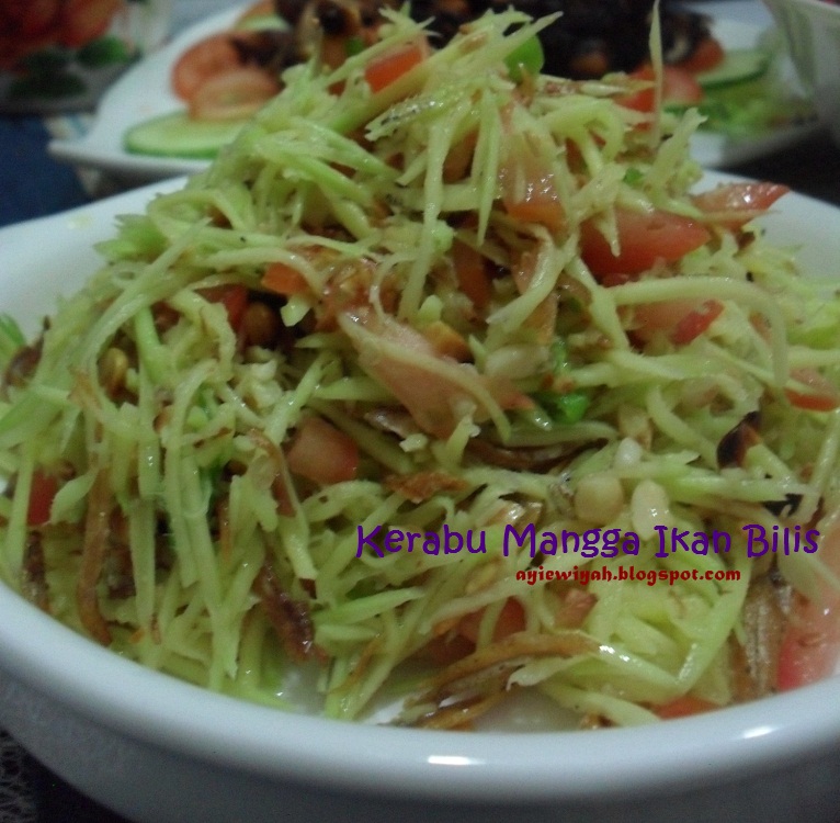 :: Seindah Bicara Sesedap Rasa ::: Kerabu Mangga Ikan Bilis..Beranang Mari!