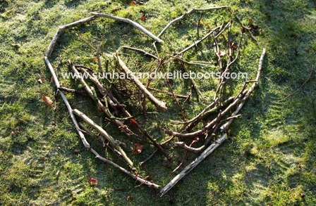 Sun Hats & Wellie Boots: Build a Giant Heart from Sticks - Outdoor Play
