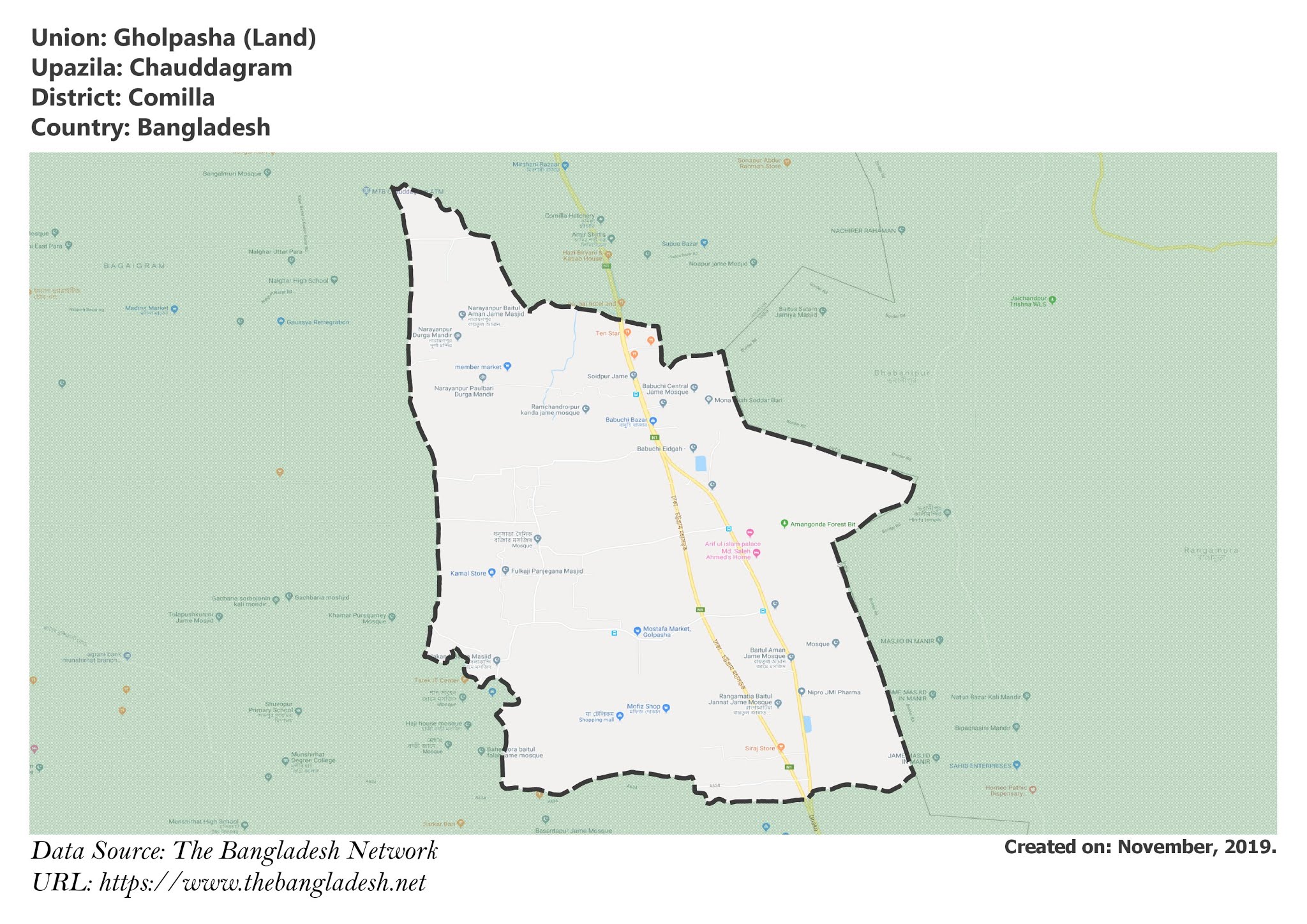 Gholpasha Union, Comilla