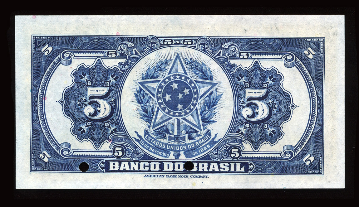 Brazilian banknotes 5 Mil Reis banknote of 1923 José Paranhos, Baron of ...