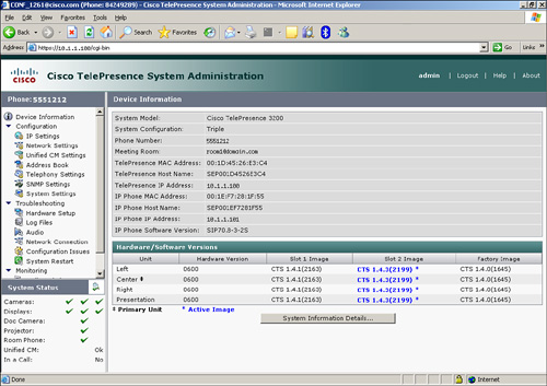 Cisco Telepresence: Codec Operating System Software