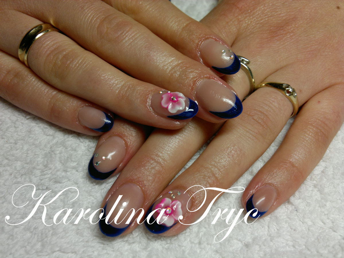 French acrylic overlay on natural nails - eyebasta