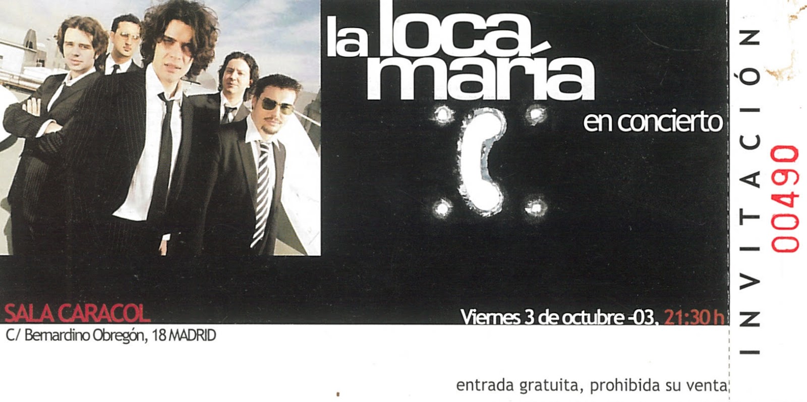 Entradas De Conciertos: La Loca María