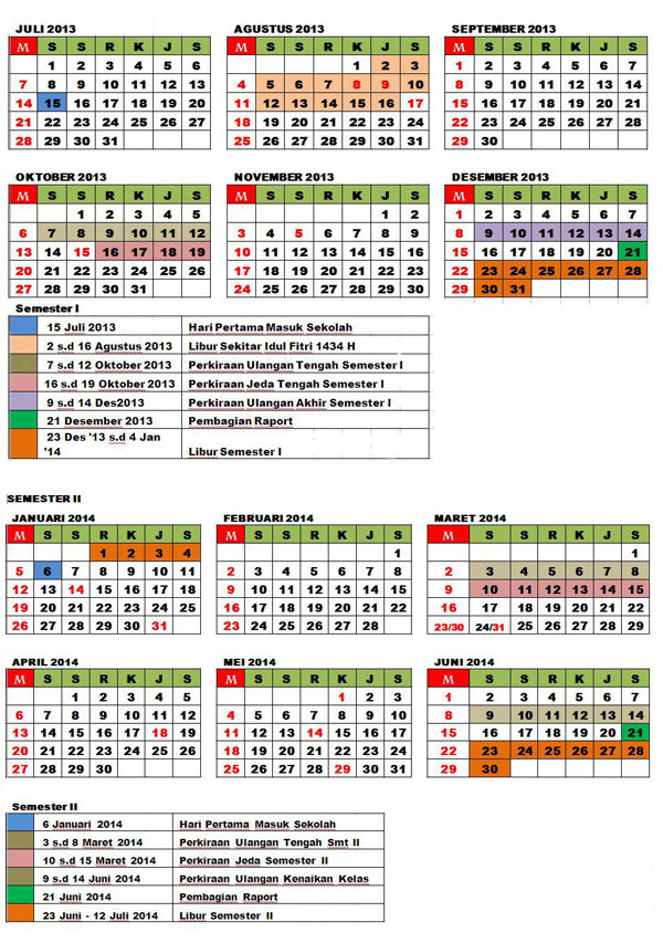 Kalender Pendidikan 2013-2014 | UPTD TK/SD dan PNF Kec. Jatinangor
