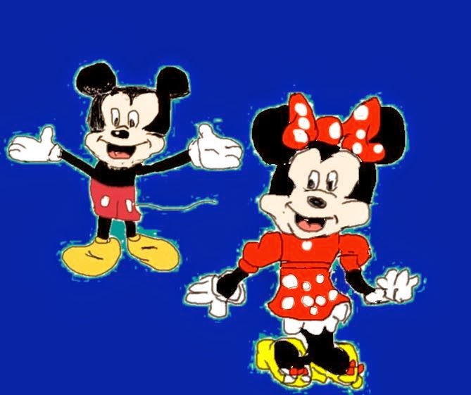 Mickey and Minnie Mouse