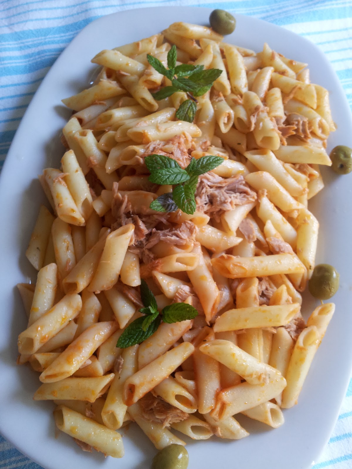 Macarrones salteados con atún - Las recetas de Maria Antonia