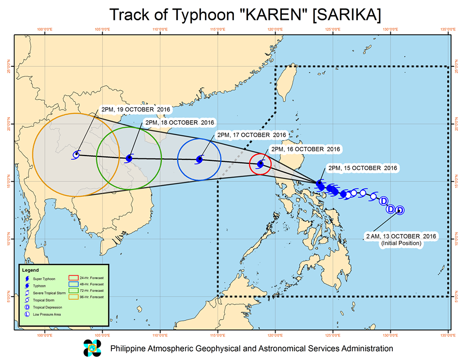 'Bagyong Karen' threatens Aurora; Signal No. 3 up in 10 areas | The ...