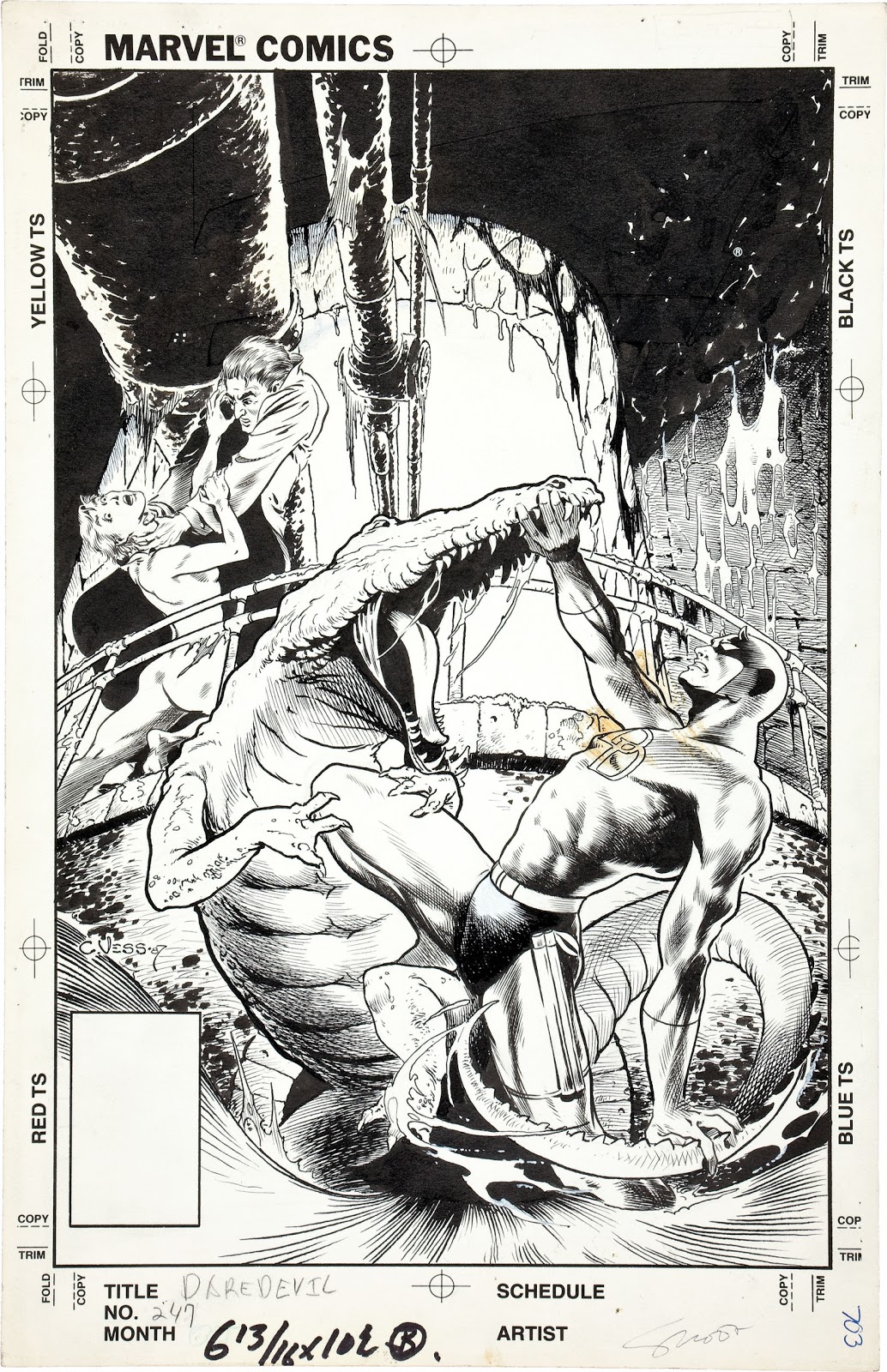 Marvel Comics of the 1980s: 1987 - Anatomy of a cover - Daredevil #247