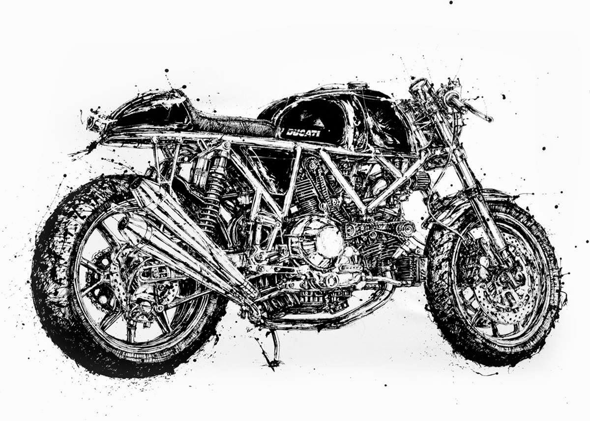 Racing Cafè: Motorcycle Art - Makoto Endo