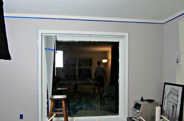 Our Haven Transformations: Modern Gray Living room with Behr Paint