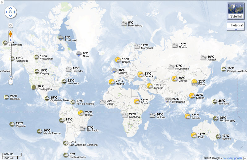 Počasí Ve Světě Mapa | MAPA