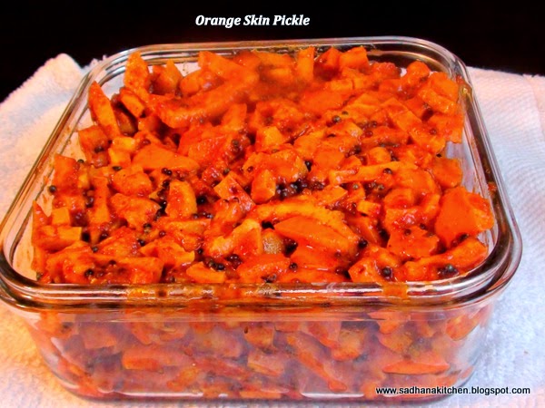 Madappalli - Temple's Kitchen: ORANGE PEEL PICKLE