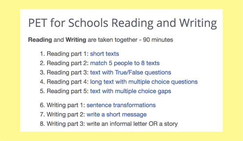 PET preparation - The Glitter Teacher