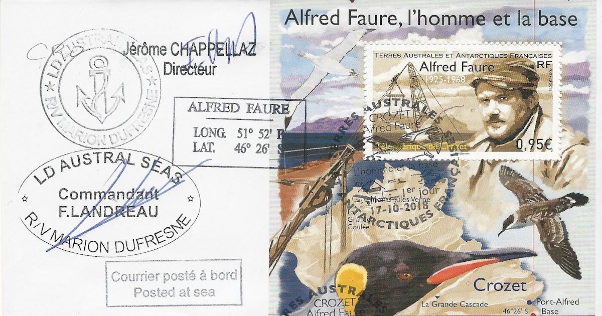 La Marcophilie Navale Envelopmer: Alfred Faure TAAF Ile de la ...