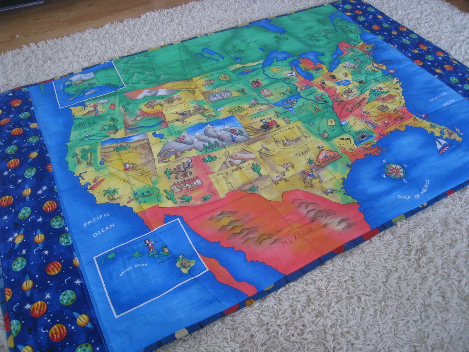 all this for them: Kid's Map Quilt