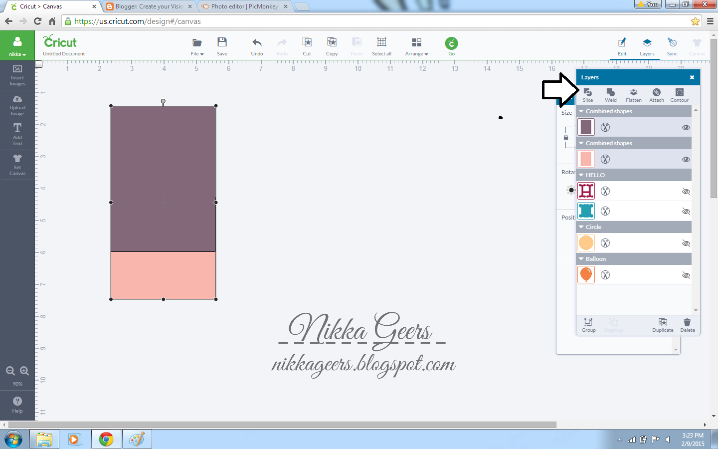 Create your Vision: Cricut Explore Tutorial - Attach vs Slice