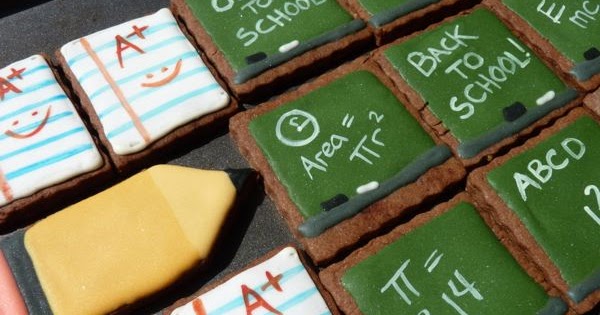 Back To School Chalkboard Cookies