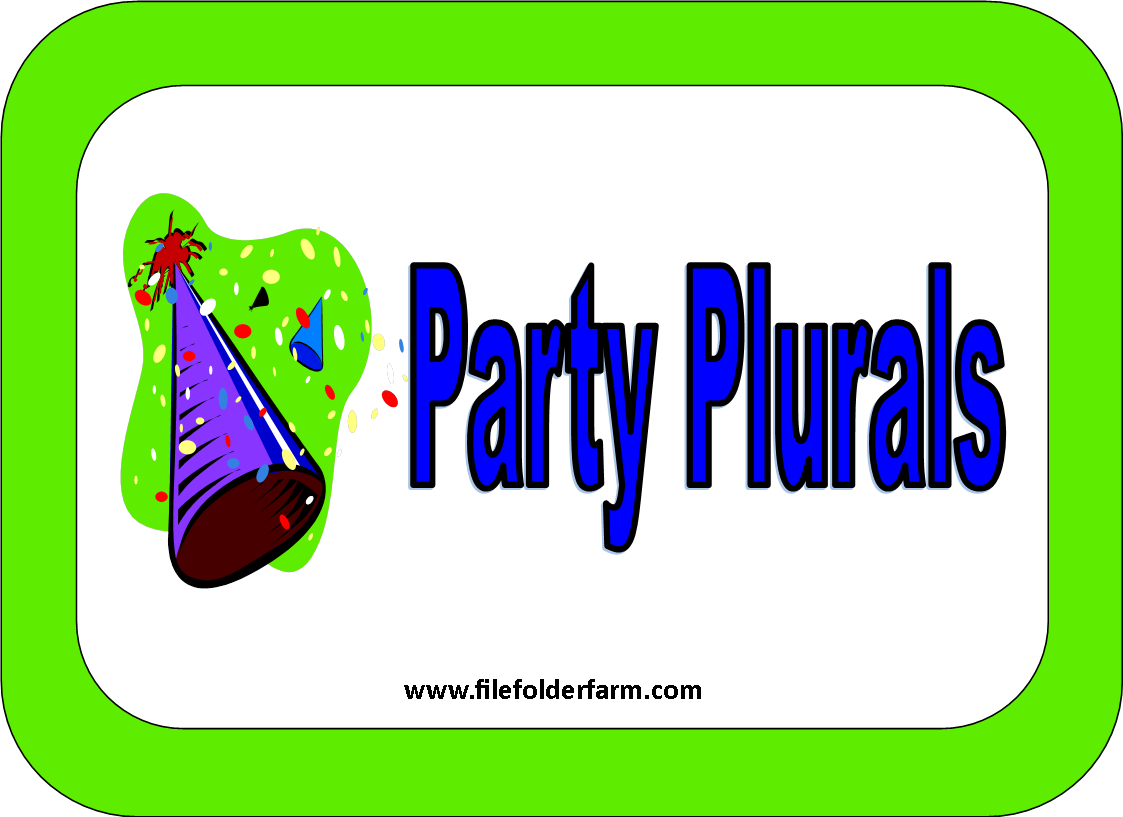 File Folder Farm: Party Plurals