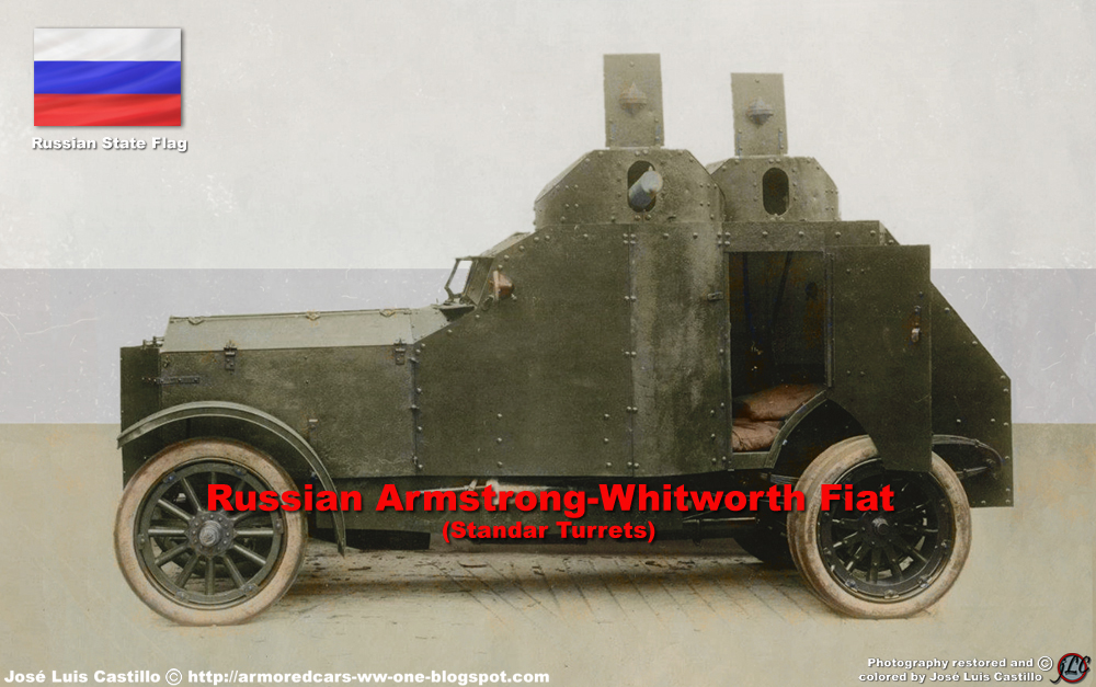 Armored Cars in the WWI: Russian Armstrong-Whitworth Fiat Armored Car ...