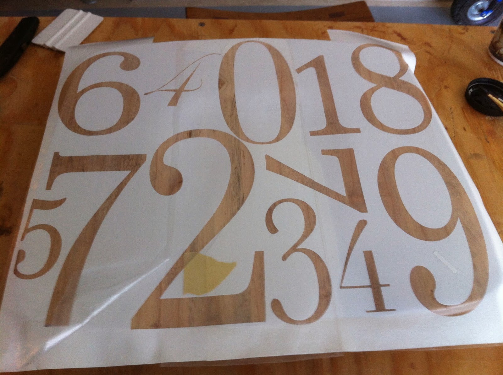 Courage to change the things .....: Pottery Barn Inspired Numbers Table