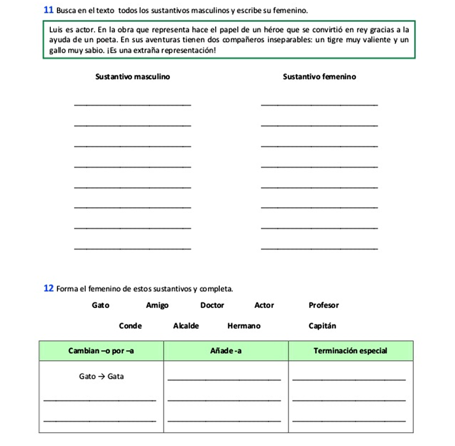 FATEGO LENGUA/CCSS: EJERCICIO TIPOS SUSTANTIVOS