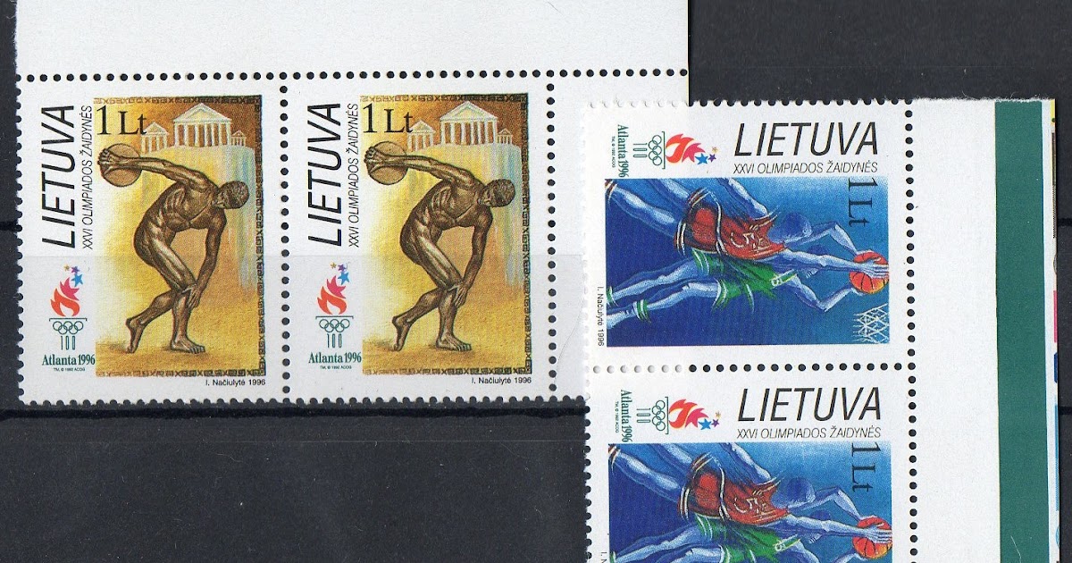 PHILATELY * KAZIK *: LITWA 1996 : IGRZYSKA XXVI OLIMPIADY *ATLANTA ...