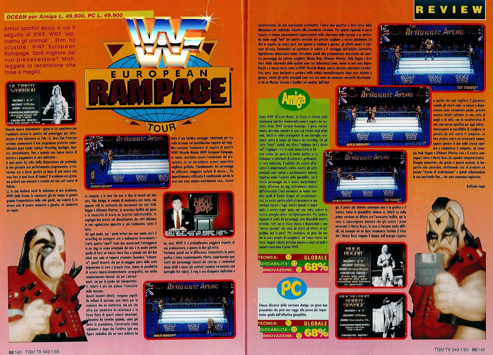 Hulk Hogan Fans Club Italia: Recensioni WWF European Rampage Tour per ...
