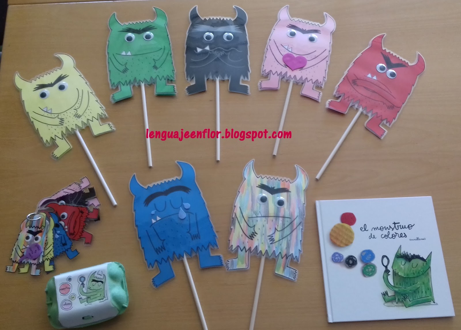 Lenguaje en flor: MANIPULANDO CUENTOS: "EL MONSTRUO DE COLORES"