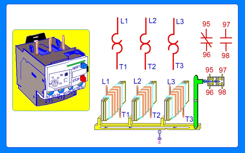 coparoman: Diagramas con relé de sobrecarga térmico
