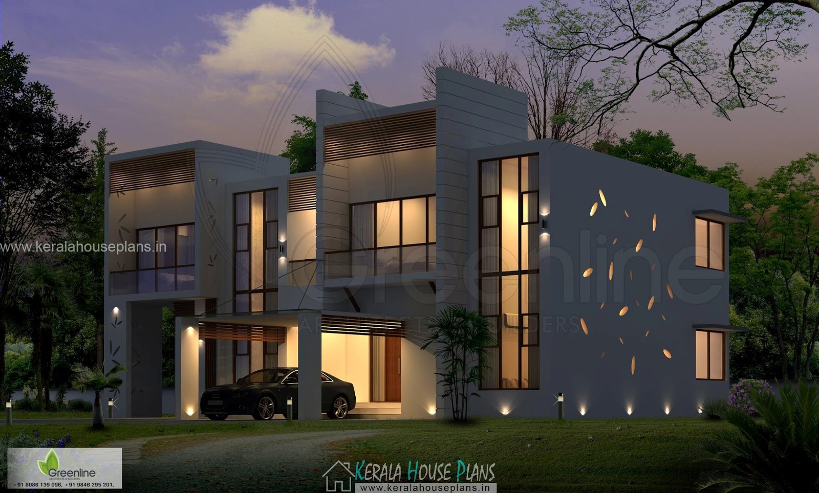 Beautiful house elevation kerala in 3010 sqft