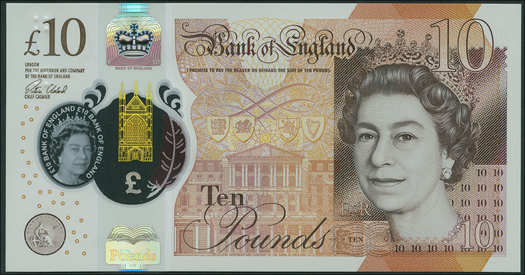 Great Britain New 10 Pound Sterling Polymer Note 2017 Jane Austen World Great Britain New 10 Pound Sterling Polymer Note 2017 Jane Austen World