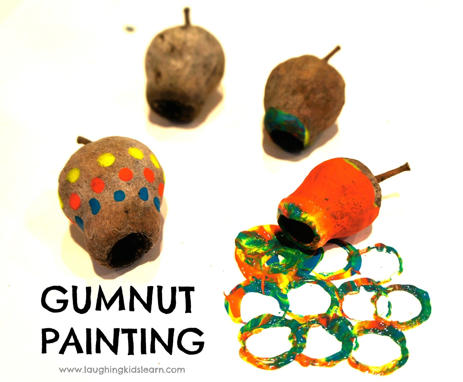 Mom And Kids: Gumnut Painting