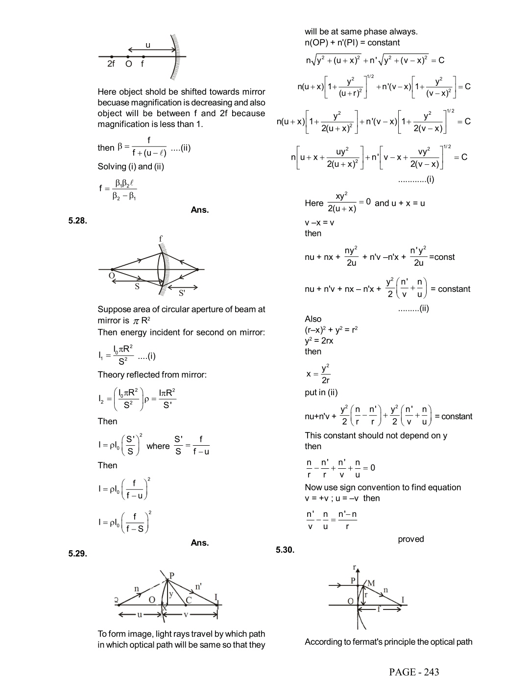 SOLUTIONS TO I E IRODOV BY RKH: 5.28, 5.29, 5.30