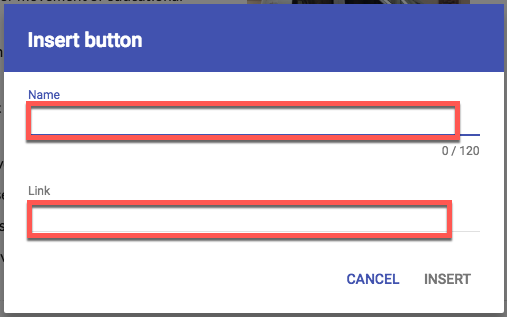 Google Sites - New Button Option