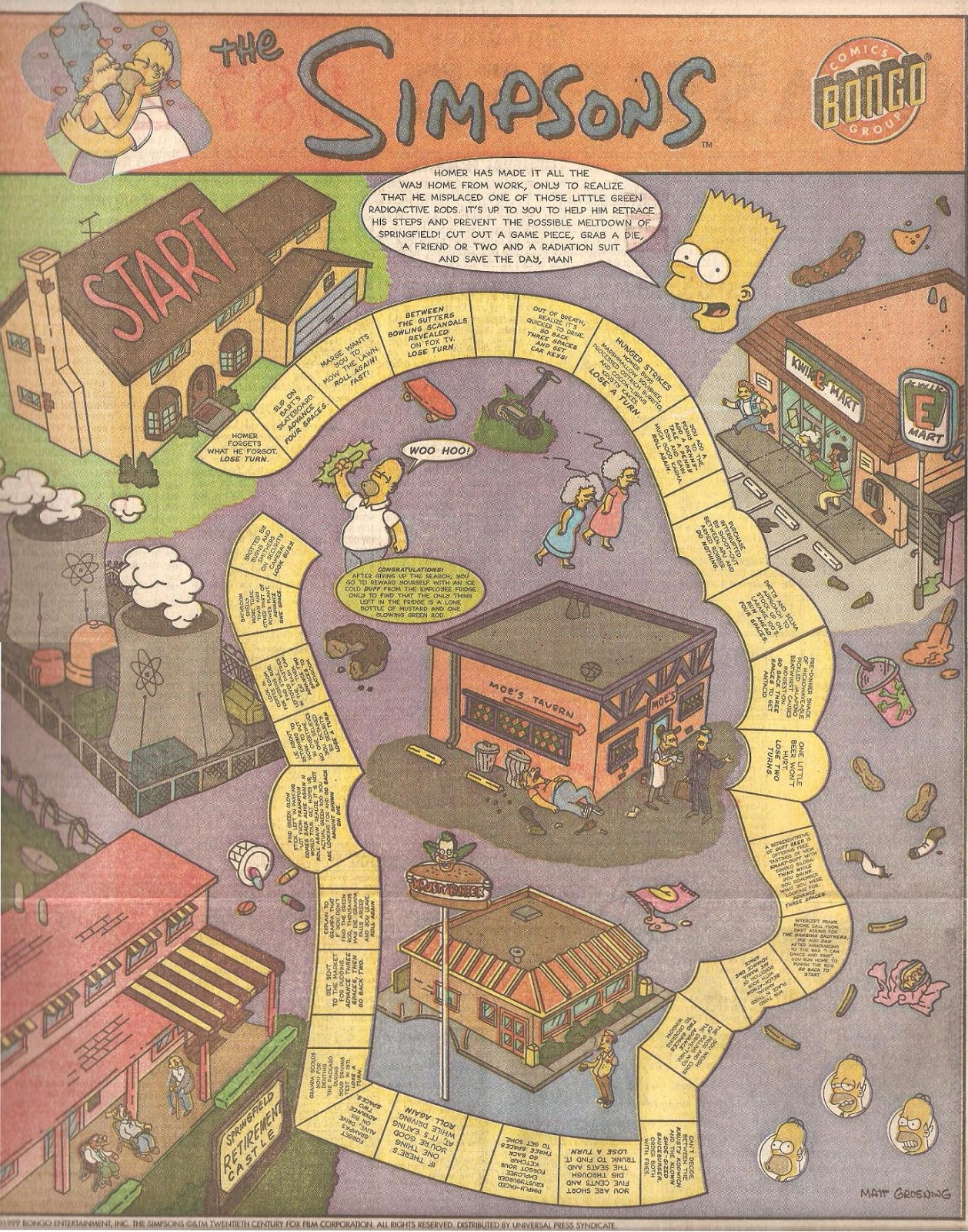 Sunday Comics Debt: Simpsons Newspaper Comics