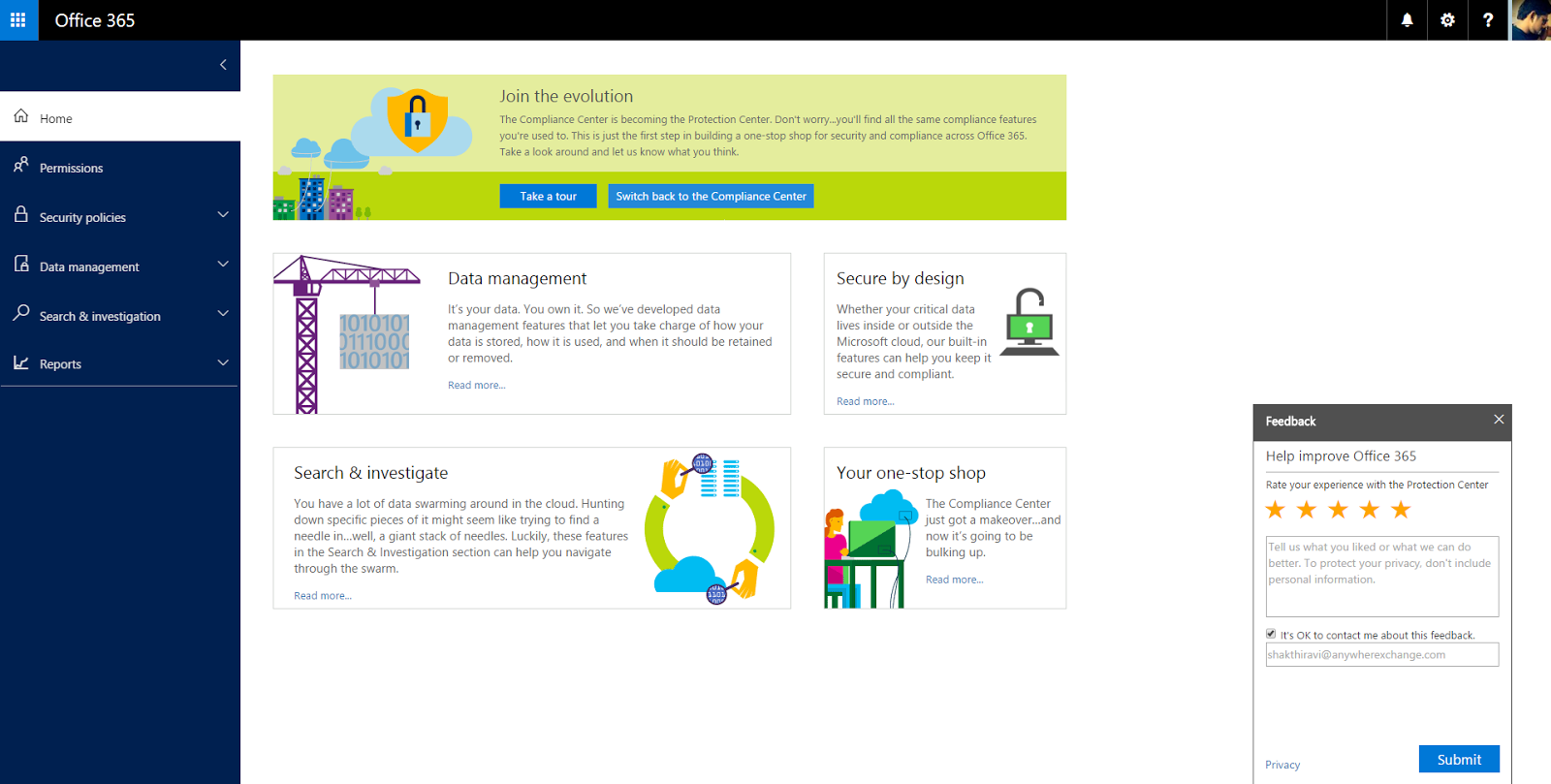 Exchange Anywhere: Office 365 Protection Center is now Office 365 ...