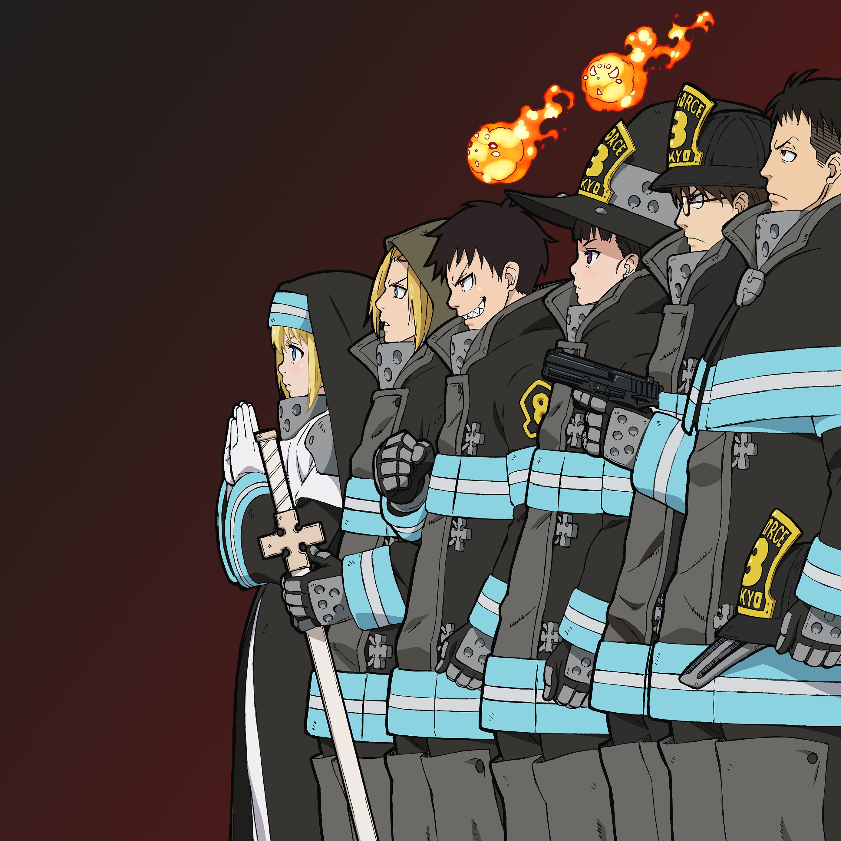 Fire Force, Special Fire Force Company 8, Characters, 8K, #18 Wallpaper ...