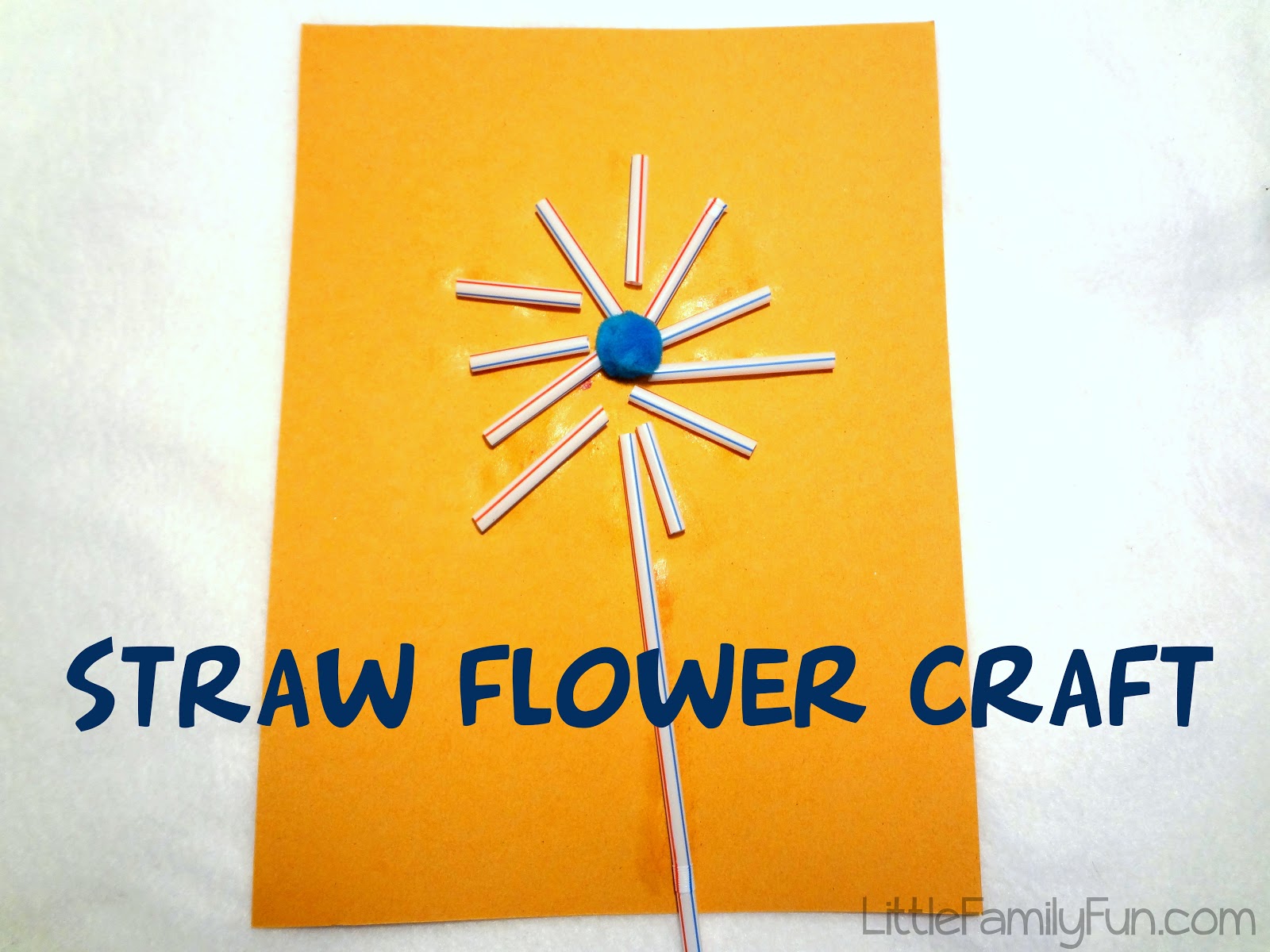 Little Family Fun: Straw Flower Craft
