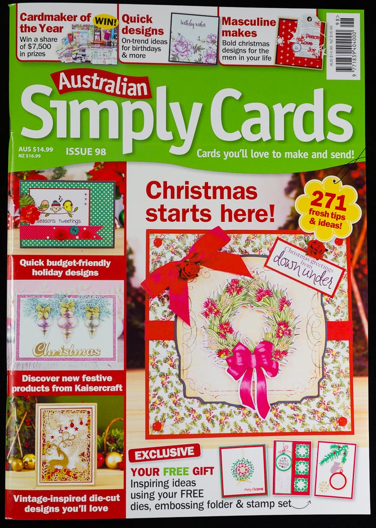 Anet's Crafting Blog: Australian Simply Cards Issue 98 - Free Gift