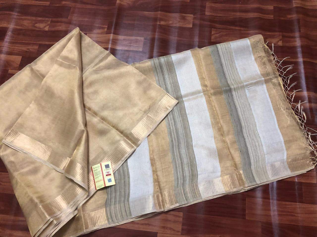 Pure Tusser Tissue Sarees
