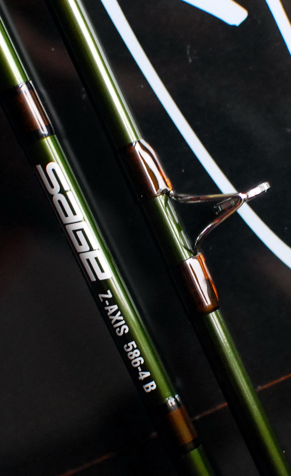 Handcrafted graphite and fiberglass fly rods: Sage Z-Axis 586-4. Work ...