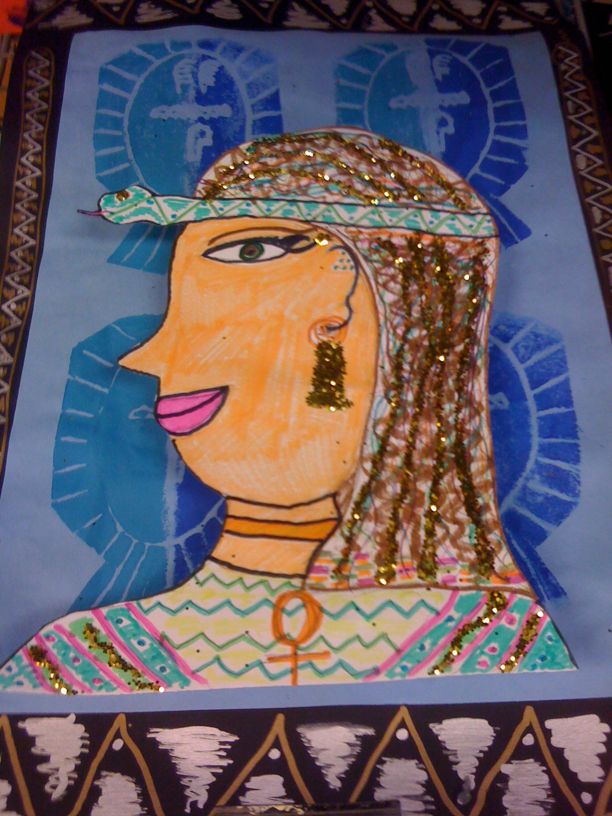 Miss Rossi's Art Class: Egyptian Portraits